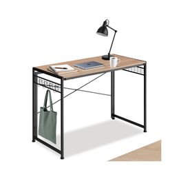 TecTake&reg; Schreibtisch, Industrial Style, klappbar, mit seitlichen Gitterfl&auml;chen und 8 Haken, 102 x 51 x 77 cm