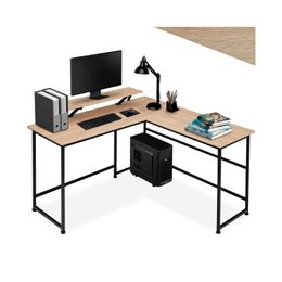 TecTake&reg; Schreibtisch, Industrial Style, mit verschiebbarem Monitoraufsatz, 140 x 130 x 76,5 cm