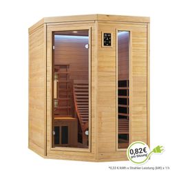 Artsauna Infrarotkabine W&auml;rmekabine Esbjerg mit Triplex-Heizsystem & Hemlockholz