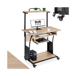 TecTake&reg; Schreibtisch, Industrial Style, 3 Ebenen, einh&auml;ngbare Ablage und Tastaturauszug, 80 x 65,5 x 130,5 cm