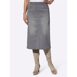 WITT Damen Jeansrock in Schlupfform, grey-denim, Gr&ouml;&szlig;e 25