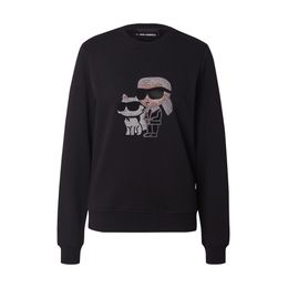 K by KARL LAGERFELD Karl Lagerfeld Sweatshirt 'IKON' Damen Gr&ouml;&szlig;e S altrosa / schwarz / silber