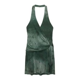 Pull&Bear Pull&bear Kleid Damen Gr&ouml;&szlig;e 34 mint / dunkelgr&uuml;n Winterkleid