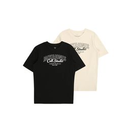 Jack & Jones Jack & Jones Junior T-Shirt 'JJMakoto' Jungen Gr&ouml;&szlig;e 164 schwarz / wei&szlig; / wollwei&szlig;