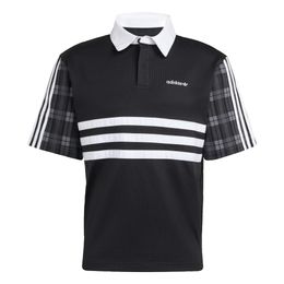 adidas originals Poloshirt 'Tartan' Herren Gr&ouml;&szlig;e M grau / dunkelgrau / schwarz / wei&szlig;