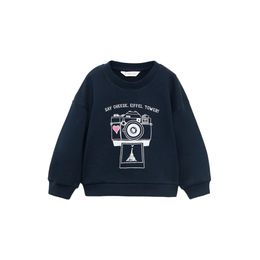Mango Kids Sweatshirt 'FOTO' M&auml;dchen Gr&ouml;&szlig;e 104 navy / rosa / wei&szlig;