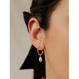 Hey Happiness Earrings 'Twisted Pearl' female Gold size One Size