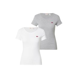 Levi's Levi's T-Shirt '2 Pack Crewneck Tee' Damen Gr&ouml;&szlig;e XS graumeliert / rot / wei&szlig;