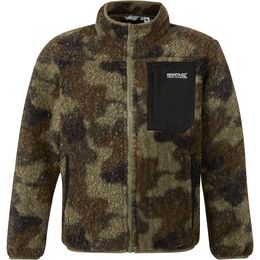 Regatta Frankie Warm Kinder Fleecejacke dunkelgr&uuml;n 116 - Kinderjacken