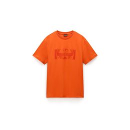Napapijri T-Shirt 'S-Vanni' Herren Gr&ouml;&szlig;e XXL orange / rot