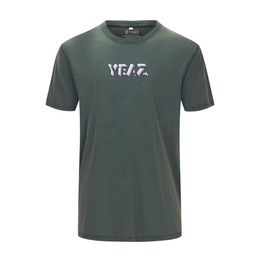 YEAZ T-Shirt 'Chawlay' Damen Gr&ouml;&szlig;e M dunkelgr&uuml;n / wei&szlig;