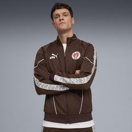 Puma Jacke 'FC St. Pauli King Anthem' Herren Gr&ouml;&szlig;e XXXL schoko / rot / wei&szlig;