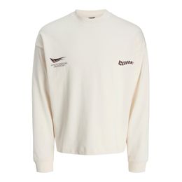 Jack & Jones Jack & Jones Sweatshirt 'JCOSignal' Herren Gr&ouml;&szlig;e S creme / dunkelbraun