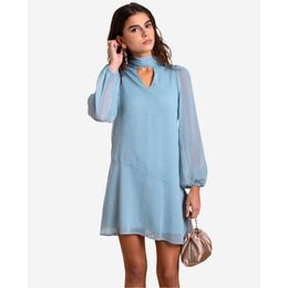 THE-ARE Kleid Damen Größe 40 hellblau Winterkleid