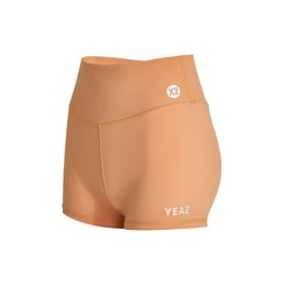 YEAZ Sportshorts 'Celeb' Damen Gr&ouml;&szlig;e L silbergrau / hellorange