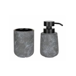 Wenko Bathroom Set 'Sacile' male Grey, Black size B: 8,5cm x H: 16cm x T: 11cm