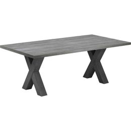 Mäusbacher Couchtisch MÄUSBACHER "Mister X-CT 120 TOPSELLER", grau (graphit, beton, graphit, beton), B:120cm H:47cm T:70cm, Tische, Mäusbacher Couchtisch mit X Gestell. Breite 120 cm