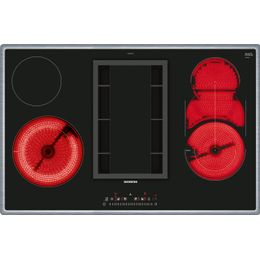 Siemens Kochfeld mit Dunstabzug "ET845FM11E", Energieeffizienz: A (A+++-D), schwarz, B:79,5cm H:20,4cm T:51,7cm, Kochfelder