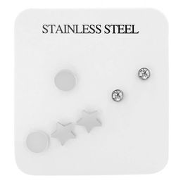 Adelia´s Paar Ohrhänger ADELIA´S "Neuheit 2025 - Damen Ohrstecker aus Edelstahl", silber, Ohrringe, Damen, Damen, Edelstahl