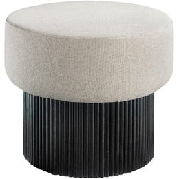 Stauraumhocker Salesfever, grau (schwarz, grau), B:50cm H:43cm T:50cm, MDF, Eschenholzfurnier, Strukturstoff (100% Polyester), Hocker, mit abnehmbarer Sitzfläche