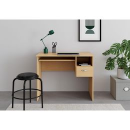 Schreibtisch VOGL MÖBELFABRIK "Flo", braun (buchefarben), B:91cm H:72cm T:50cm, Tische