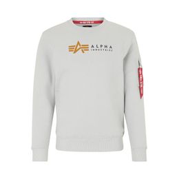 Alpha Industries Sweatshirt Herren Gr&ouml;&szlig;e XL safran / hellgrau / dunkelgrau