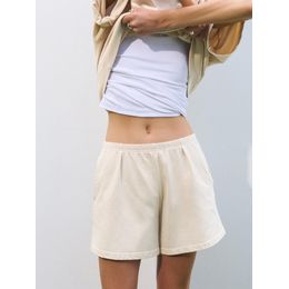 Pull&Bear Pull&bear Bundfaltenshorts Damen Gr&ouml;&szlig;e 42 wollwei&szlig;