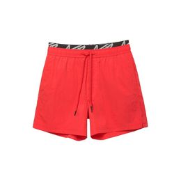 Pull&Bear Pull&Bear Badeshorts Herren Größe S grau / rot / schwarz