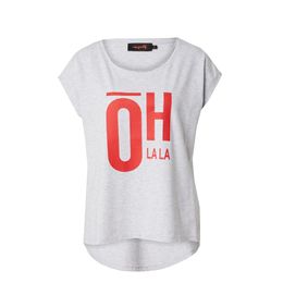 miss goodlife T-Shirt 'Oh Lala' Damen Gr&ouml;&szlig;e XS graumeliert / rot