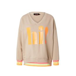 miss goodlife Sweatshirt 'Hi!' Damen Gr&ouml;&szlig;e S sand / hellgr&uuml;n / orange / hellpink