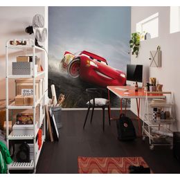 Kindertapete Komar "Disney and Pixar Cars Shine", rot, B:200m H:250m, Vlies, Tapeten