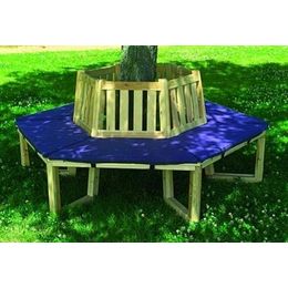 Dekokissen Promadino "Baumbank", blau (blau, unifarben), B:43cm H:3cm L:100cm, Baumwolle, Dekokissen_Sitzkissen_Kissenhüllen
