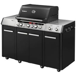 Gasgrill Enders "UNIQ PRO 3 IK KITCHEN CRUSTER", grau (schwarz, edelstahlfarben), B:150,5cm H:120,6cm T:66,5cm, Grills, Outdoorküche, BxH: 150,5x120,6 cm