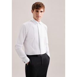 Smokinghemd Seidensticker "Schwarze Rose", Herren, Gr. M39, normale &Auml;rmell&auml;ngen, wei&szlig;, 100% Baumwolle, unifarben, regular fit, Doppelmanschette, Hemden, Gala Uni