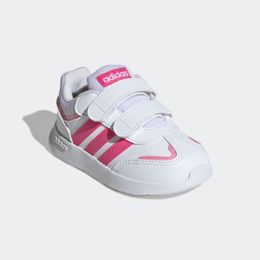Klettschuh adidas Sportswear "TENSAUR SWITCH KIDS", Gr. 27, cloud weiß, pulse magenta, bliss pink, Synthetik, Textil, Schuhe, für Kinder