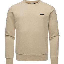 Sweater Ragwear "Indie", Herren, Gr. XXXL (58), beige (sand), Sweatware, 70% Baumwolle, 30% Polyester, gerade hüftlang, Rundhals, Ärmel ohne Ärmelschlitz Rippbündchen, Sweatshirts, Cooler Basic Herren Pullover