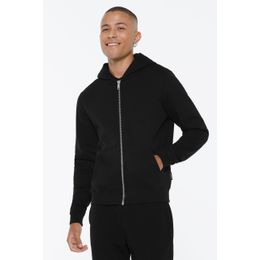 Kapuzensweatjacke Harlem Soul, Herren, Gr. 3XL, schwarz, Material: 65% Baumwolle, 35% Polyester, unifarben, regular fit normal, hoch geschlossener Ausschnitt, eingesetzt Rippb&uuml;ndchen, Sweatjacken, mit Baumwolle