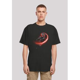 T-Shirt F4NT4STIC "DC Comics Aquaman Black Manta Flash", Damen, Gr. 4XL, schwarz, Obermaterial: 100% Baumwolle, oversize, Rundhals, ohne B&uuml;ndchen, Shirts T-Shirt, Print