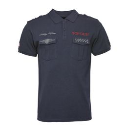 T-Shirt Top Gun "TG20213003", Herren, Gr. 52L, blau (navy), 100% Baumwolle, Shirts T-Shirt