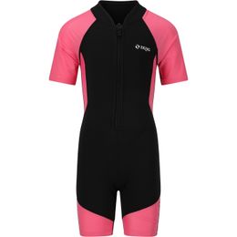 Sportanzug ZIGZAG "Neoprene", Jungen, Gr. 128, schwarz (schwarz, pink), 100% Polyester, mehrfarbig, Sportanz&uuml;ge, im kurz&auml;rmligen Design aus Neopren