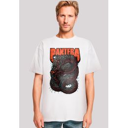 T-Shirt F4NT4STIC "Pantera Venomous Snake", Damen, Gr. S, wei&szlig;, Obermaterial: 100% Baumwolle, oversize, Rundhals, ohne B&uuml;ndchen, Shirts T-Shirt, Premium Qualit&auml;t
