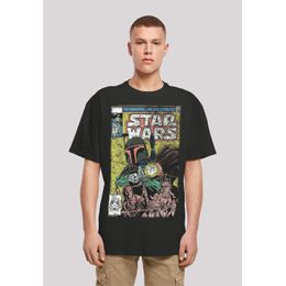 T-Shirt F4NT4STIC "Star Wars Boba Fett Comic", Damen, Gr. 4XL, schwarz, Obermaterial: 100% Baumwolle, oversize, Rundhals, ohne B&uuml;ndchen, Shirts T-Shirt, Print