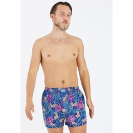 Lousy Livin Underwear Boxershorts LOUSY LIVIN "Wild", Herren, Gr. L, bunt (blau, hellbraun), 100% Baumwolle, Unterhosen, im praktischen 2Pack