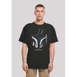 T-Shirt F4NT4STIC "Star Wars The Mandalorian", Damen, Gr. 4XL, schwarz, Obermaterial: 100% Baumwolle, oversize, Rundhals, ohne B&uuml;ndchen, Shirts T-Shirt, Print
