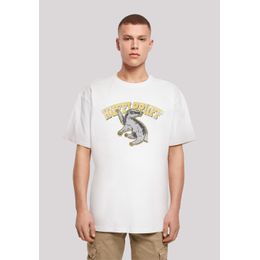 T-Shirt F4NT4STIC "Harry Potter Hufflepuff Sport Emblem", Damen, Gr. S, wei&szlig;, Obermaterial: 100% Baumwolle, oversize, Rundhals, ohne B&uuml;ndchen, Shirts T-Shirt, Print