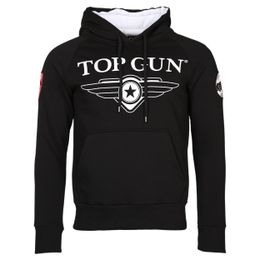 Kapuzenpullover Top Gun "Defender TG20191012", Damen, Gr. 52L, schwarz, Obermaterial: 60% Baumwolle, 40% Polyester; Lining: 100% Baumwolle, Rundhals, Pullover Kapuzenpullover
