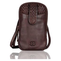 Bellicci Leder-Handytasche "Emberly" in Dunkelbraun - (B)11 x (H)18,5 x (T)2,5 cm - 44% | Damen-handytaschen