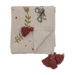 Bloomingville Plaid "Bryn" in Braun/ Creme - (L)160 x (B)130 cm - 23% | Decken