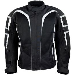 Motorradjacke Roleff "RO 607" Gr. S, grau (wei&szlig;, grau), Jacken, Damen, S, Obermaterial: 100% Polyester. Innenfutter: 100% Polyester, 4 Taschen, mit Sicherheitsstreifen