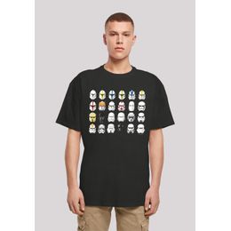 T-Shirt F4NT4STIC "Star Wars Stormtrooper Helmets CAD", Damen, Gr. 5XL, schwarz, Obermaterial: 100% Baumwolle, oversize, Rundhals, ohne Bündchen, Shirts T-Shirt, Print